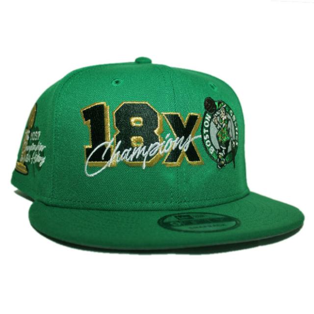 ニューエラ スナップバックキャップ 帽子 NEW ERA 9fifty メンズ レディース NBA ボストン セルティックス フリーサイズ [ gn ]