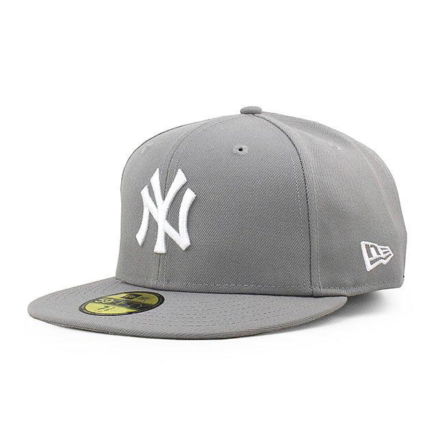 ニューエラ ベースボールキャップ 帽子 NEW ERA 59fifty メンズ レディース MLB ニューヨーク ヤンキース 6 3/4-8 1/4 [ gy ]