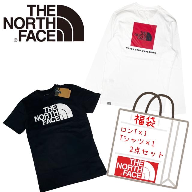 ザ ノースフェイス The North Face 福袋 長袖Tシャツ 半袖Tシャツ メンズ レディース 2点セット お楽しみ袋 2枚 ブランド THE NORTH FACE