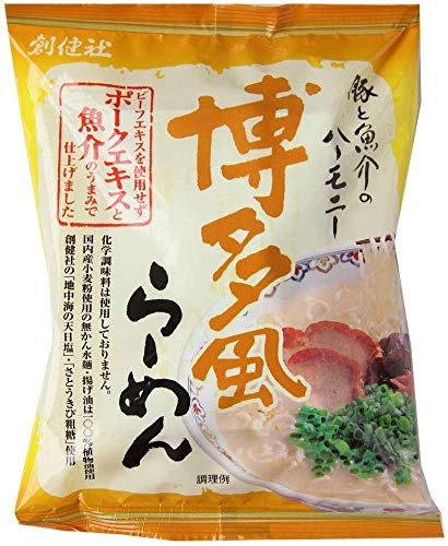 [創健社] 即席麺 (ラーメン) 博多風 らーめん 106g 国内産小麦粉100%使用の無かん水麺の通販はau PAY マーケット - plowsショップ | au PAY マーケット－通販サイト