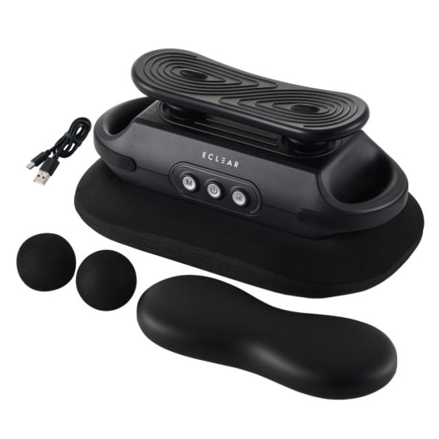 リフレッシュビート 振動ケア コードレス ( 足 / 足裏 / ふくらはぎ / 太もも / 腰 ) アタッチメント3種 モード3種 強度3種 減音パッド付 エクリア グレー