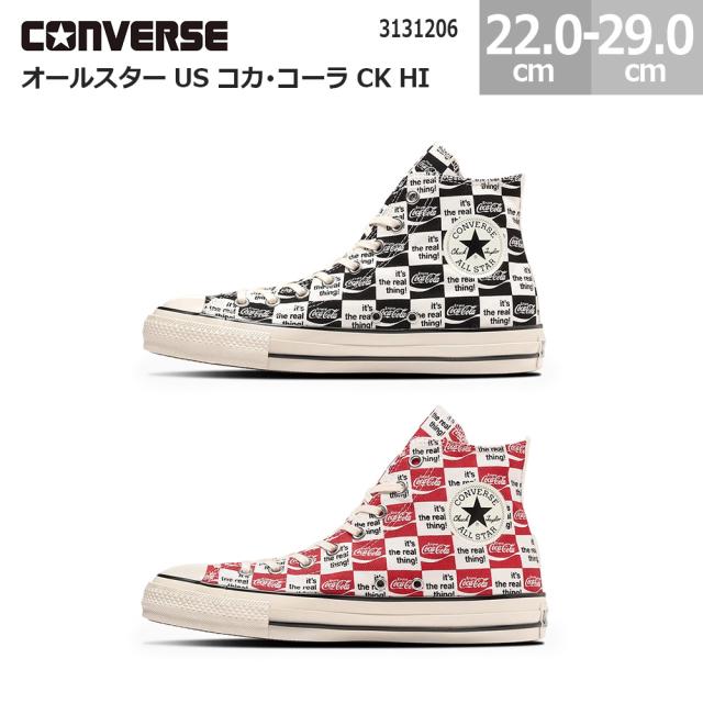 コンバース オールスター スニーカー US コカ・コーラ CK HI CONVERSE ALL STAR US Coca-Cola CK HI レディース メンズ スニーカー ブラック/ホワイト レッド/ホワイト 22.0-29.0cm 3131206