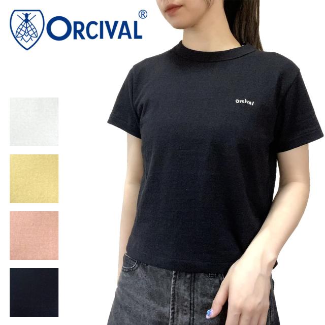 Orcival オーシバル エンブロイダリー ショートスリーブ Tシャツ レディース OR-C0418 MIT