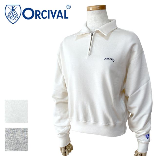 Orcival オーシバル コットン裏毛 ハーフジッププルオーバー レディース OR-C0433 MAZ
