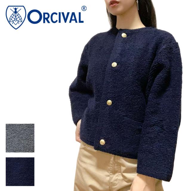 Orcival オーシバル ブークレニット カーディガン レディース OR-D0127 KBT