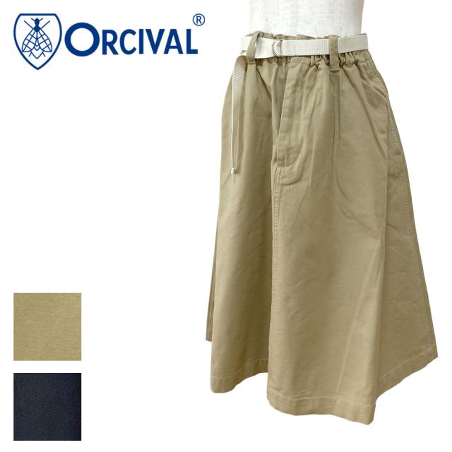 Orcival オーシバル コットン ベルテッドスカート レディース OR-F0074 FWS