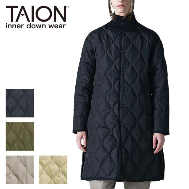 TAION タイオン ミリタリー クルーネック ダウンコート ユニセックス 104BML-1LONG インナーダウン