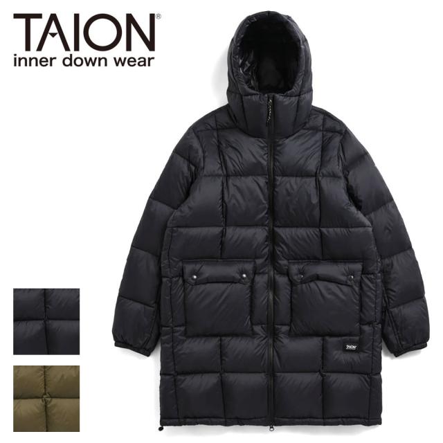 TAION タイオン マウンテン パッカブル ボリュームフード ダウンコート ユニセックス 106VZMT-LONG