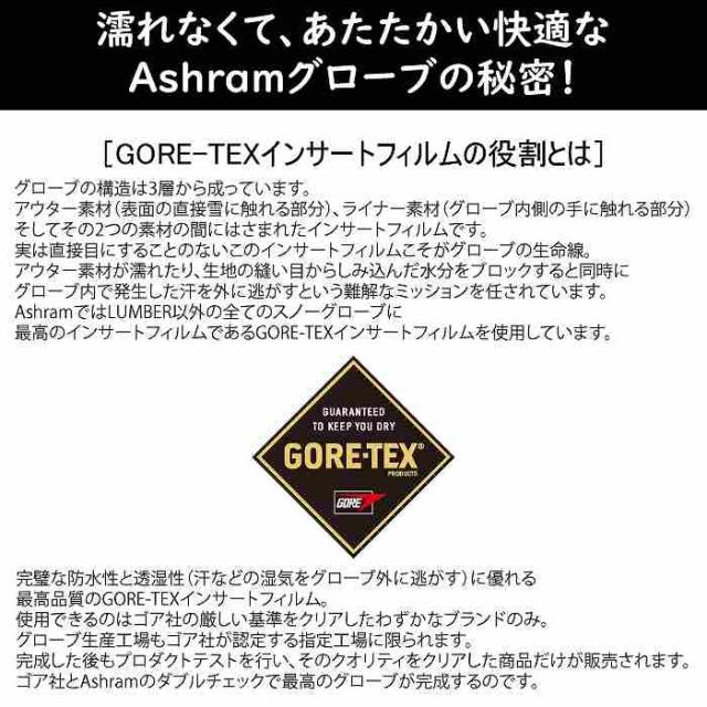 ASHRAM アシュラム ASRM25W09 POD ポッド BEIGE スノーボード グローブ