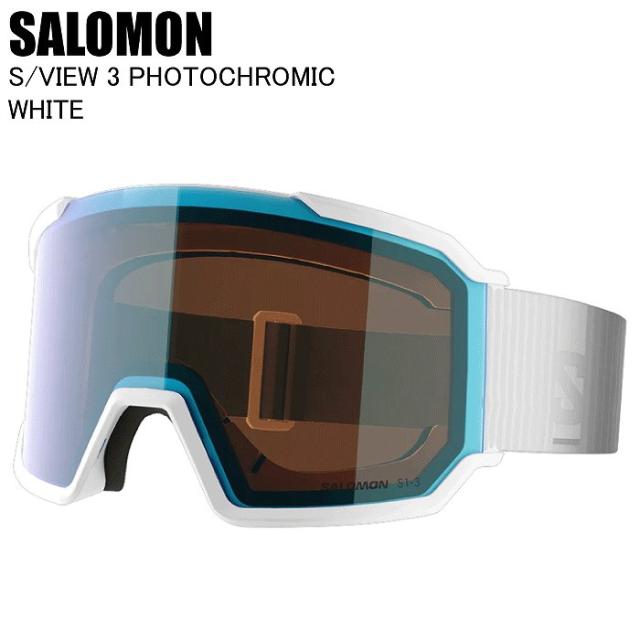 SALOMON サロモン S/VIEW 3 PHOTOCHROMIC White L47920000 スキー スノーボード ゴーグル ミラーレンズ 調光レンズ