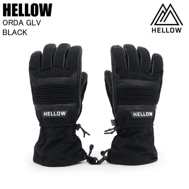 HELLOW ハロー ORDA GLV BLACK スキー スノーボード スノボ グローブ 手袋 5本指 HELLOWグローブ 韓国