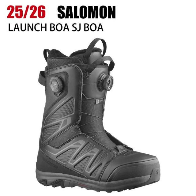 2026 SALOMON サロモン LAUNCH BOA SJ BOA ラウンチ BLACK 25-26 ダブルBOA スノーボード ブーツ ボア BOA