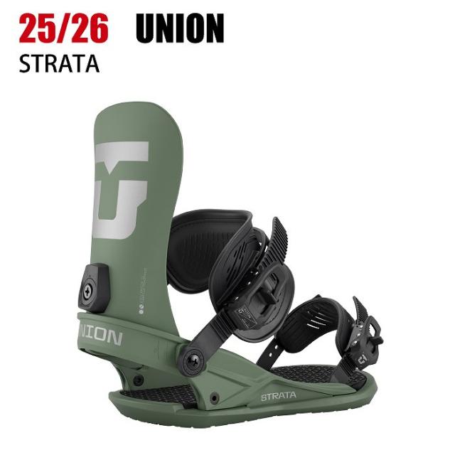 2026 UNION ユニオン STRATA ストラータ OLIVE GREEN 25-26 スノーボード ビンディング バインディング