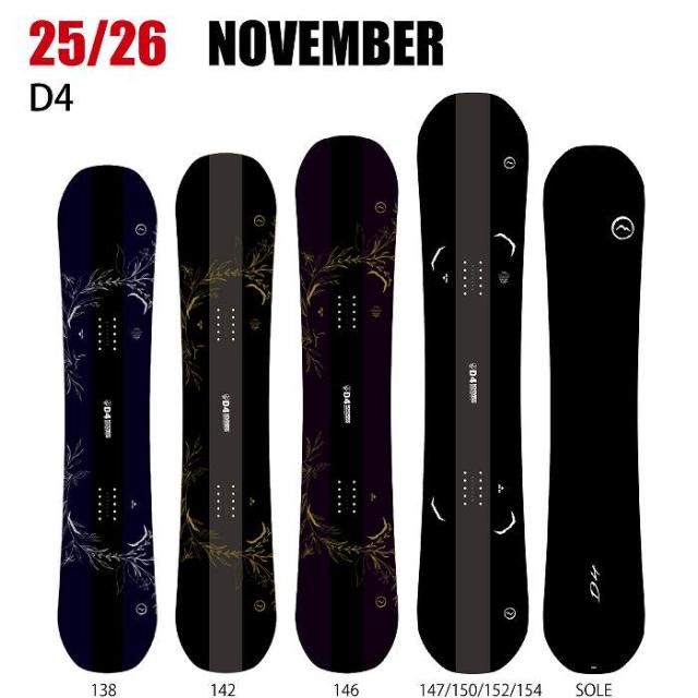 2026 NOVEMBER ノベンバー D4 ディーフォー 25-26 ボード板 スノーボード