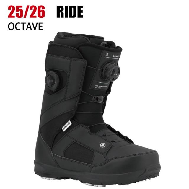 2026 RIDE ライド OCTAVE オクターブ BLACK 25-26 ダブルBOA スノーボード ブーツ ボア スノボ