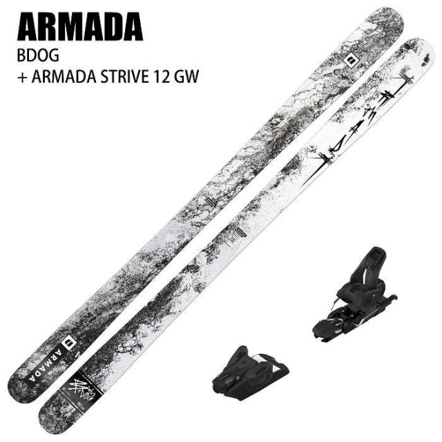 旧モデル [スキー2点セット]アルマダ スキー板 2025 ARMADA BDOG + 25 ARMADA STRIVE 12 GW 100mm ビンディングセット 24-25