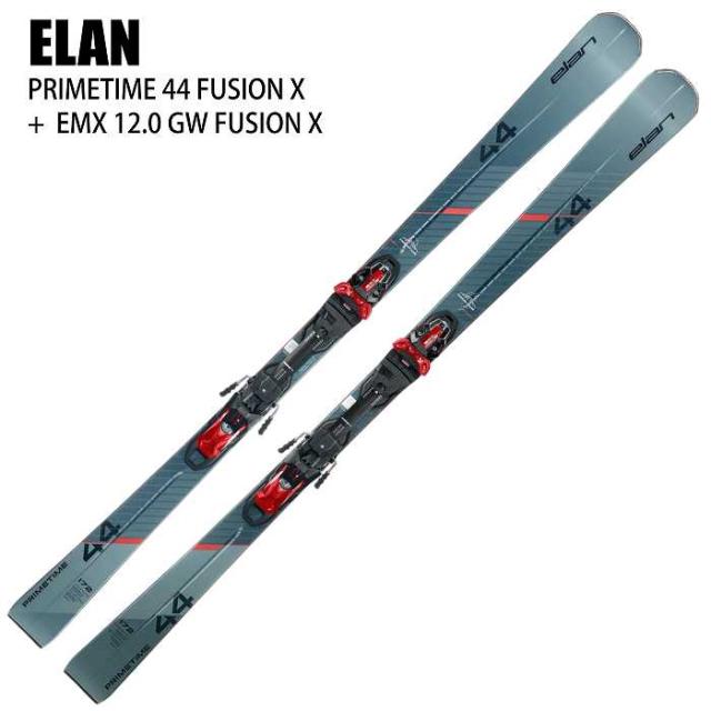 エラン スキー板 2026 ELAN PRIMETIME 44 FUSION X + EMX 12.0 GW FUSION X BLUE プライムタイム ビンディングセット 25-26
