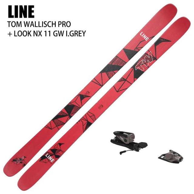 旧モデル [スキー2点セット] ライン スキー板 2025 LINE TOM WALLISCH PRO + 24 LOOK NX 11 GW I.GRY 90mm ビンディングセット 24-25