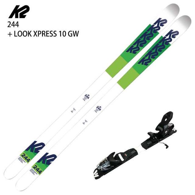 [スキー2点セット] ケーツー スキー板 2026 K2 244 + LOOK XPRESS 10 GW ブーツサイズ調整可能 ビンディングセット 25-26