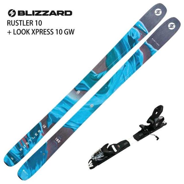 [スキー2点セット] ブリザード スキー板 2026 BLIZZARD RUSTLER 10 BLUE + LOOK XPRESS 10 GW ブーツサイズ調整可能 ビンディングセット 25-26