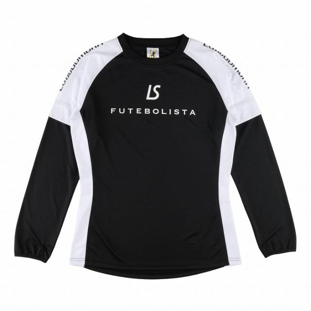LUZESOMBRA ルースイソンブラ SLIMFIT ATHLETE LONG PRA SHIRT(ブラック) L1242001 821BLKWHT フットサル 長袖プラシャツ