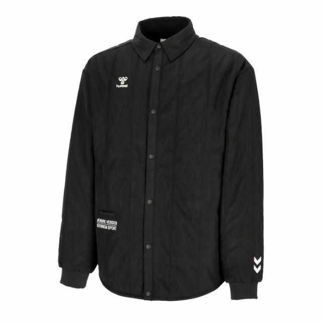 HUMMEL ヒュンメル PLAY シャツシルエットジャケット（ブラック） HAW2178 90 中綿ジャケット