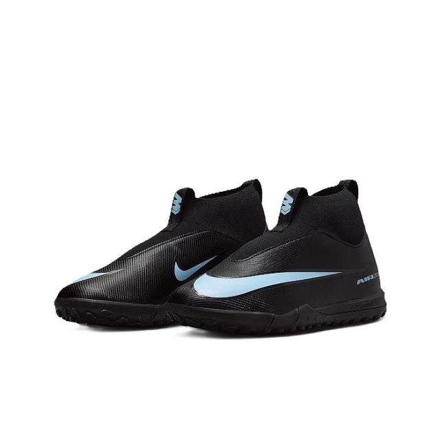 NIKE ナイキ JR ZOOM スーパーフライ 10 ACADEMY TF(ブラック×サックス) FQ8310 001 サッカー ジュニア トレーニングシューズ