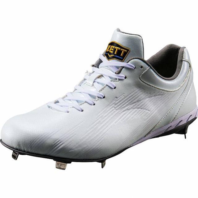 ZETT ゼット 金具スパイク ネオステイタス(ホワイト) BSR2218WH 1111 野球 スパイク 高校野球対応 ワイド