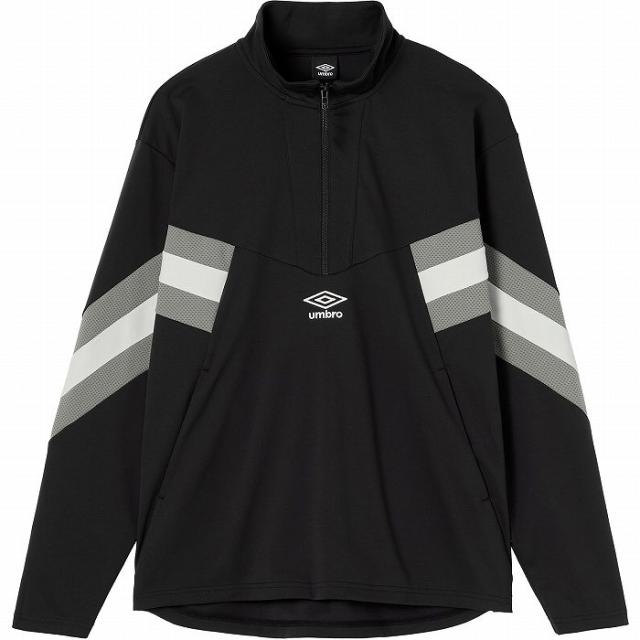 UMBRO アンブロ THE THIRD ウォームアップ ハーフジップトップ(ブラック) UF5FJG11M BK00 トレーニングトップ