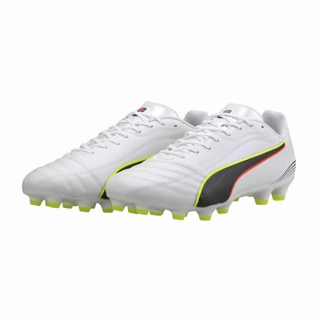 PUMA プーマ KING 20 ULTIMATE JP HG/AG(ホワイト×ブラック) 108458 01 サッカー スパイク キング