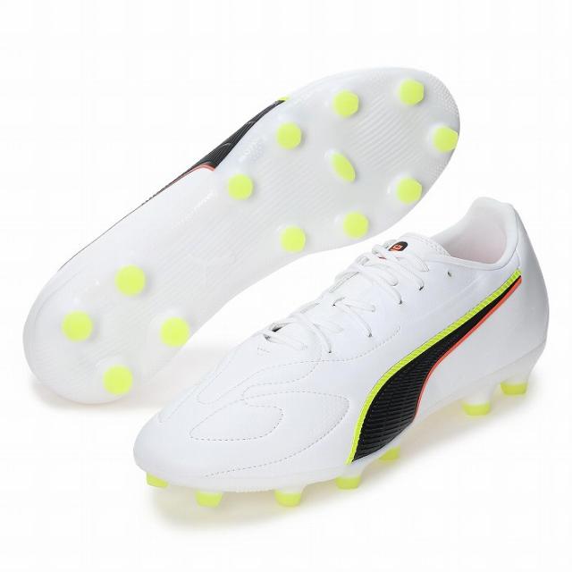 PUMA プーマ KING 20 MATCH WIDE HG/AG(ホワイト×ブラック) 108467 01 サッカー スパイク キング ワイド