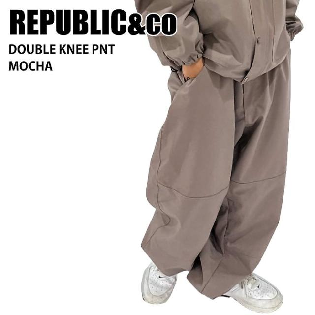 REPUBLIC&CO リパブリック DOUBLE KNEE PANTS Mocha 24-25 ウエア ユニセックス パンツ スノーボード ライトウエア 防水