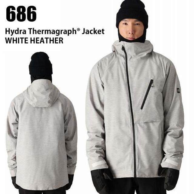 686 シックスエイトシックス M2W110 HYDRA THERMAGRAPH JACKET WHITE HEATHER 24-25 ウエア メンズ ジャケット ロクハチ