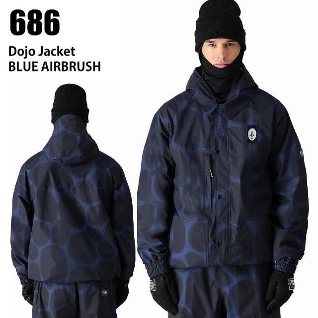 686 シックスエイトシックス M4WN140 DOJO SHELL JACKET BLUE AIRBRUSH 24-25 ウエア メンズ ジャケット ロクハチ