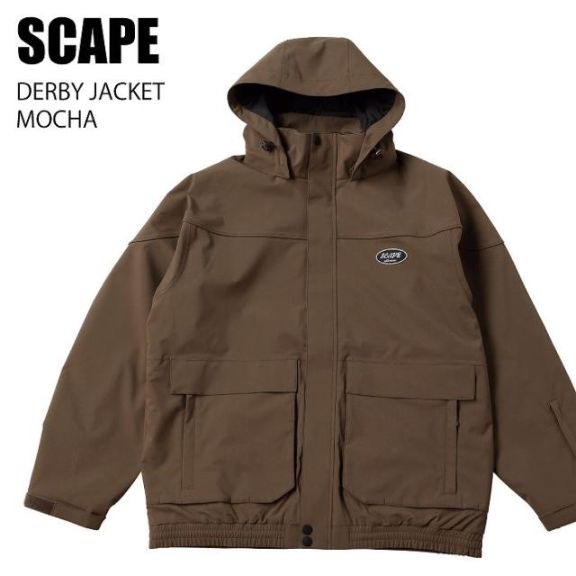 SCAPE エスケープ DERBY JACKET MOCHA 24-25 ウエア ユニセックス ジャケット スノーボード スノボ