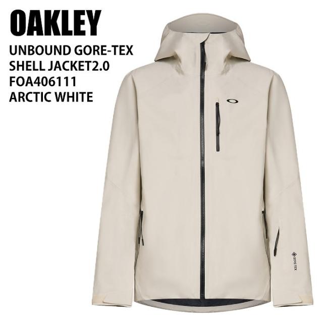 OAKLEY オークリー FOA406111 UNBOUND GORE-TEX SHELL JACKET ARCTIC WHITE 24-25 ウエア メンズ ジャケット スノーボード スキー