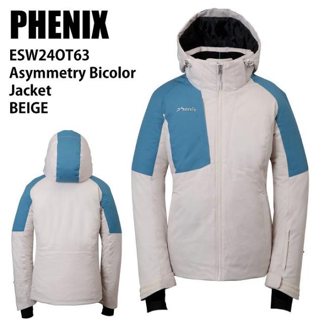 PHENIX フェニックス ESW24OT63 Asymmetry Bicolor Jacket BEIGE 24-25 ウエア レディース ジャケット スキー アシンメトリー