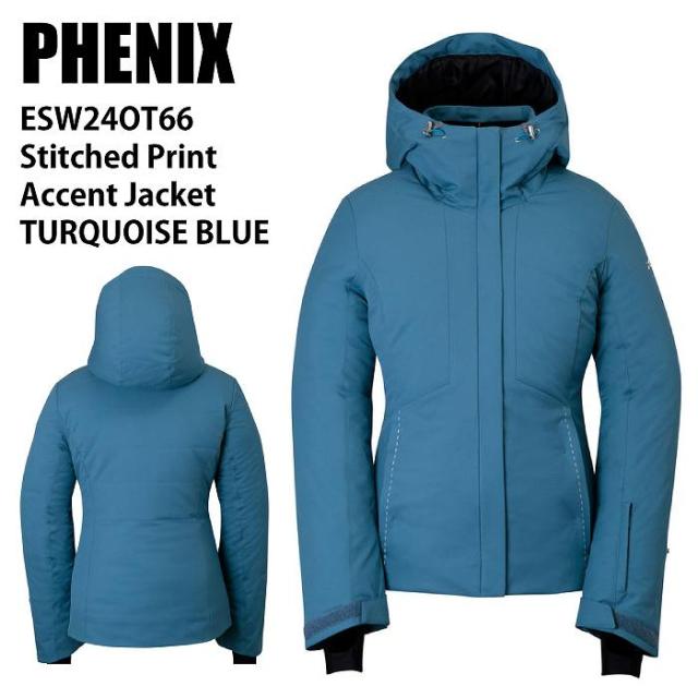 PHENIX フェニックス ESW24OT66 Stitched Print Accent Jacket TURQUOISE BLUE 24-25 ウエア レディース ジャケット スキー