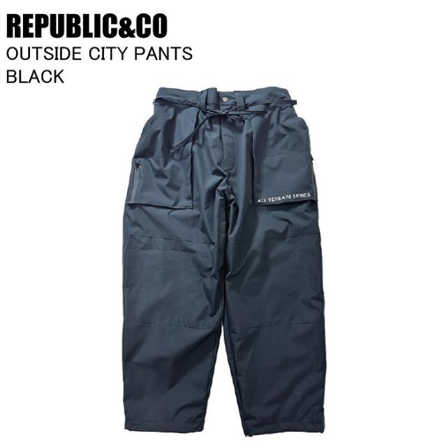 REPUBLIC&CO リパブリック OUTSIDE CITY PANTS アウトサイドシティパンツ BLACK スノーボード ウェア パンツ リパブリックウェア