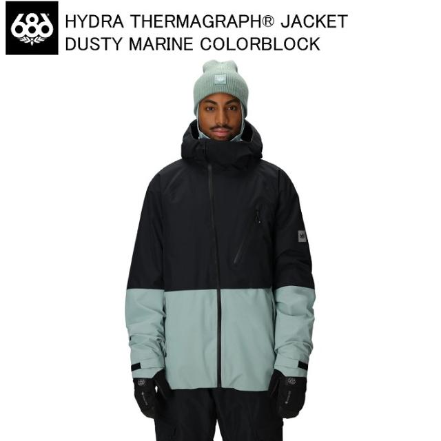 686 シックスエイトシックス M5WN149 HYDRA THERMAGRAPH JACKET DUSTY MARINE COLORBLOCK ウェア ジャケット ロクハチロク 25-26