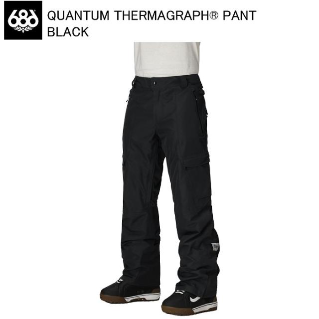 686 シックスエイトシックス M5WN235 QUANTUM THERMAGRAPH PANT BLACK スノーボードウェア 686ウェア パンツ 25-26モデル