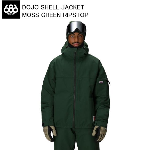 686 シックスエイトシックス M5WN157 DOJO SHELL JACKET MOSS GREEN RIPSTOP スノーボードウェア 686ウェア 25-26モデル