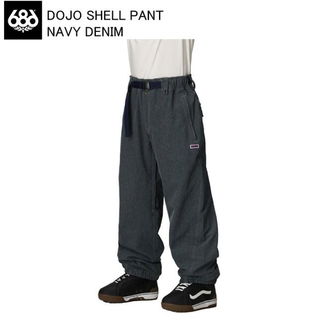 686 シックスエイトシックス M5WN239 DOJO SHELL PANT NAVY DENIM スノーボードウェア 686ウェア パンツ 25-26モデル