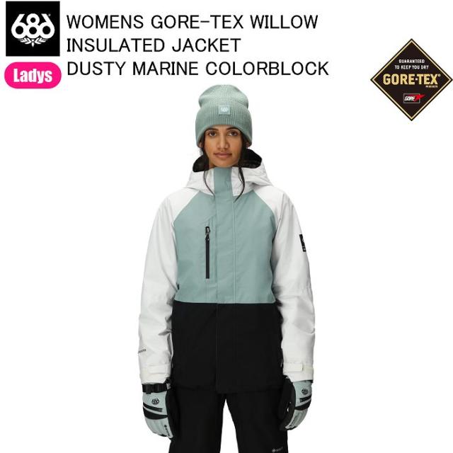 686 M5WN335 GORE-TEX WILLOW INSULATED JACKET DUSTY MARINE COLORBLOCK スノーボード 686ウェア ゴアテックス 25-26 レディース