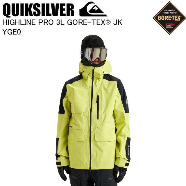QUIKSILVER クイックシルバー EQYTJ03499 HIGHLINE PRO 3L GORE-TEX JK YGE0 スノーボードウェア ジャケット ゴアテックス 25-26