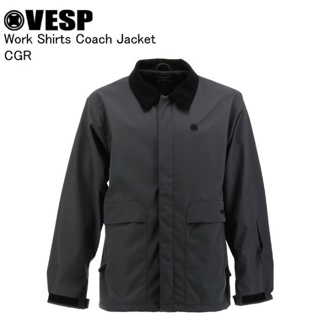 VESP ベスプ VPMJ1067 Work Shirts Coach Jacket CGR スノーボード ウェア ジャケット VESPウェア 25-26モデル メンズ レディース
