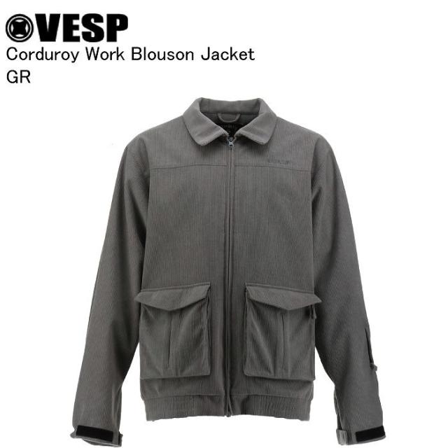 VESP ベスプ VPMJ1070C Corduroy Work Blouson Jacket GR スノーボード ウェア ジャケット VESPウェア 25-26モデル