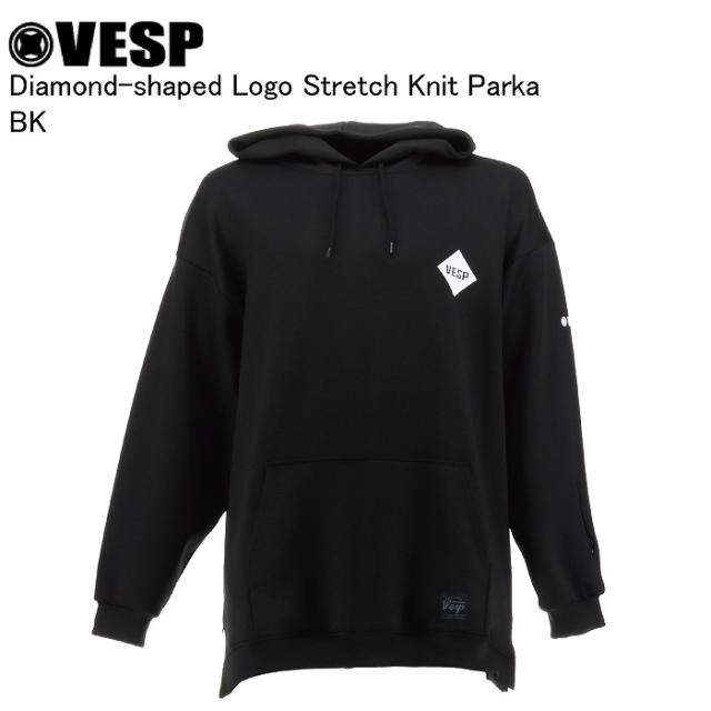 VESP ベスプ VPMS1037 Diamond-shaped Logo Stretch Knit Parka BK スノーボード ウェア VESPウェア 25-26モデル メンズ レディース