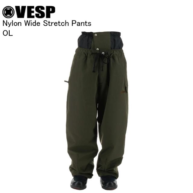 VESP ベスプ VPMP1066 Nylon Wide Stretch Pants OL スノーボード ウェア パンツ VESPウェア 25-26モデル メンズ レディース