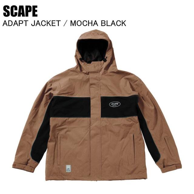 SCAPE エスケープ ADAPT JACKET アダプトジャケット MOCHA/BLACK スノーボードウェア ジャケット SCAPEウェア 25-26モデル